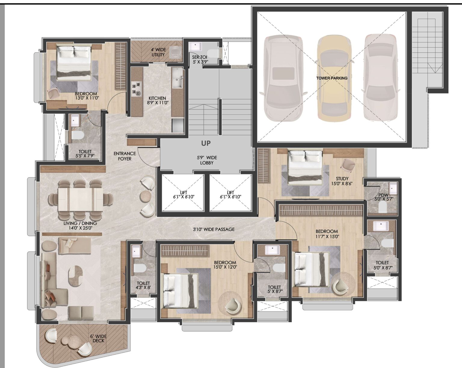 SKG Yeshwant - 4 BHK New Luxury Apartments for Sale in Ahobila Mutt ...